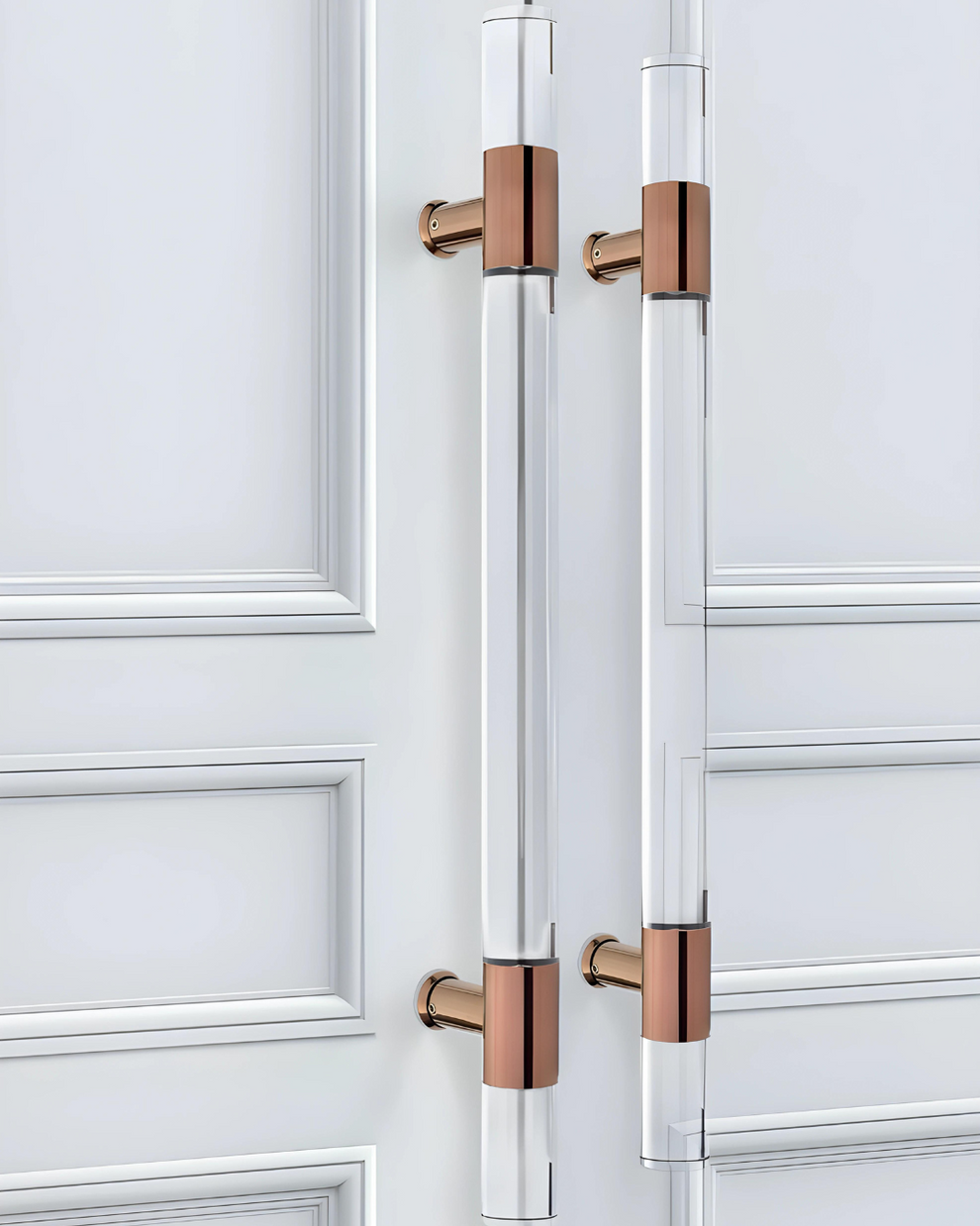 ENZA/ Long Entrance Door Handles Push Pull | Handle Shop Couture - Rose ...