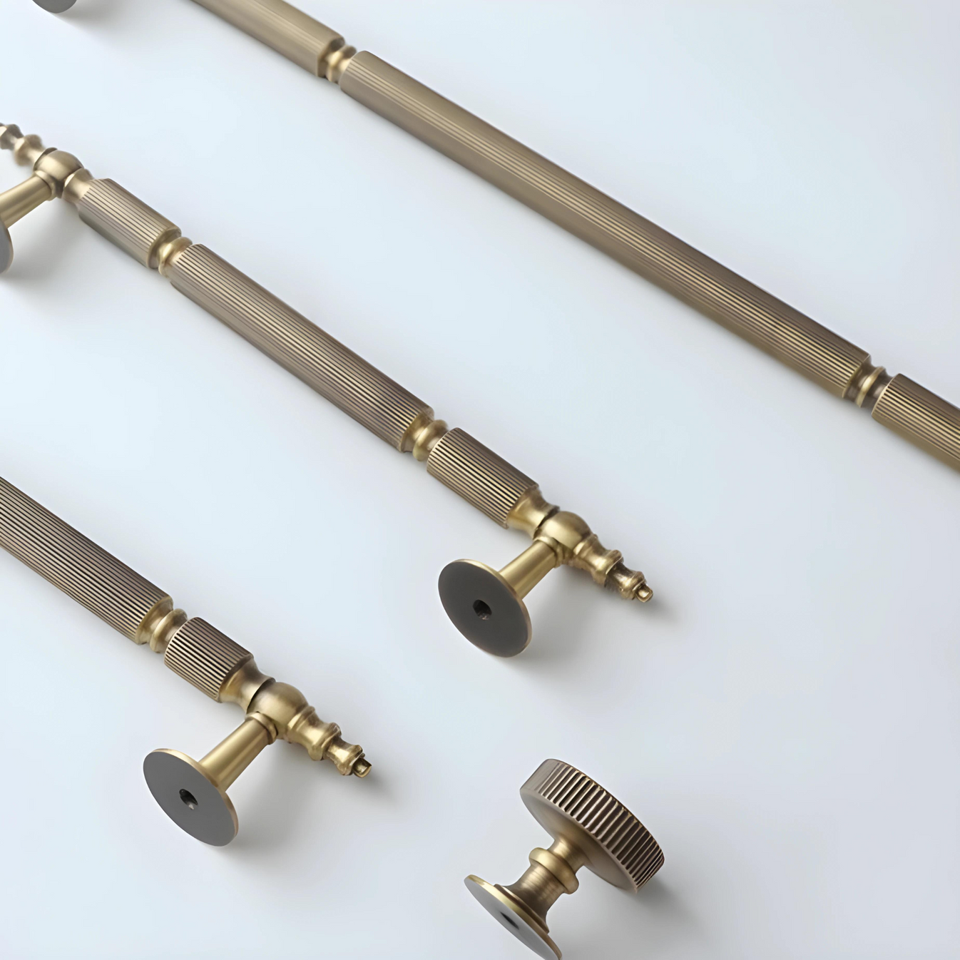 Guardia / Solid Brass Linear Knurled Handles | Handle Shop Couture ...