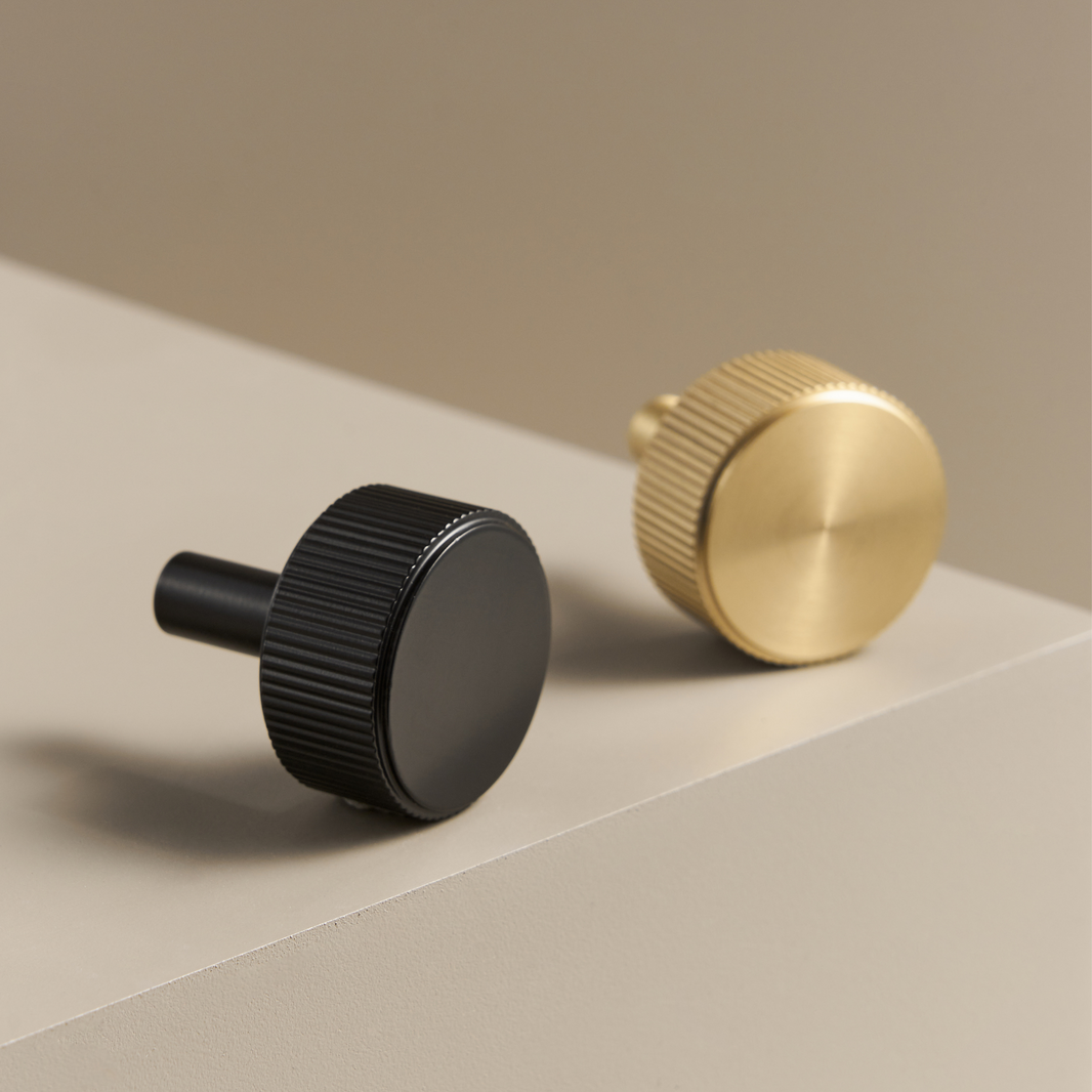 SOLID BRASS HANDLES / LINEAR KNURL - Handle Shop Couture