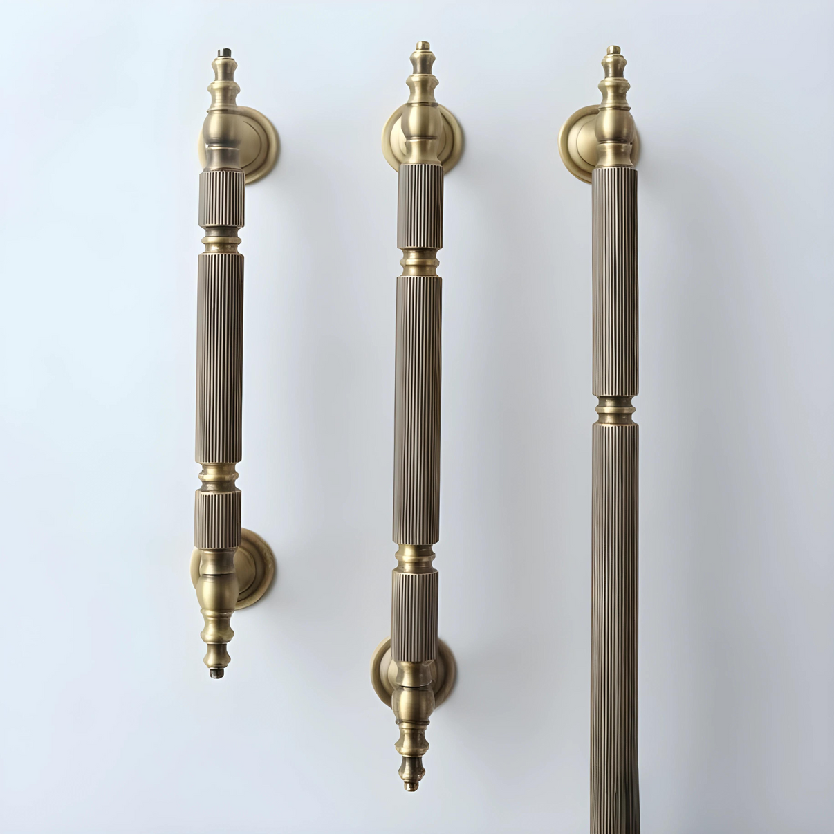 Guardia / Solid Brass Linear Knurled Handles | Handle Shop Couture ...