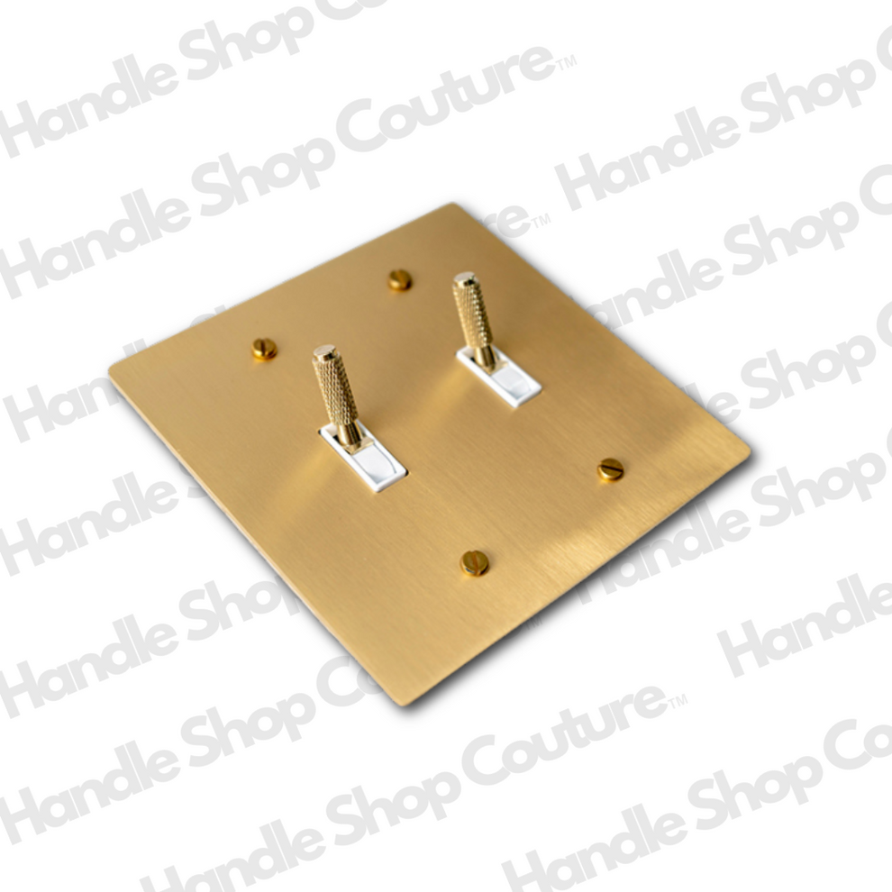 KLAS / Brass Light Switch (2-Gang) - Handle Shop Couture