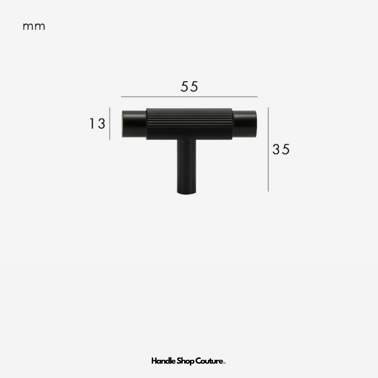 CHIBA / Solid Brass T-Bar - Handle Shop Couture