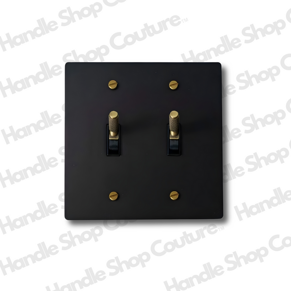 KLAS / Brass Light Switch (2-Gang) - Handle Shop Couture