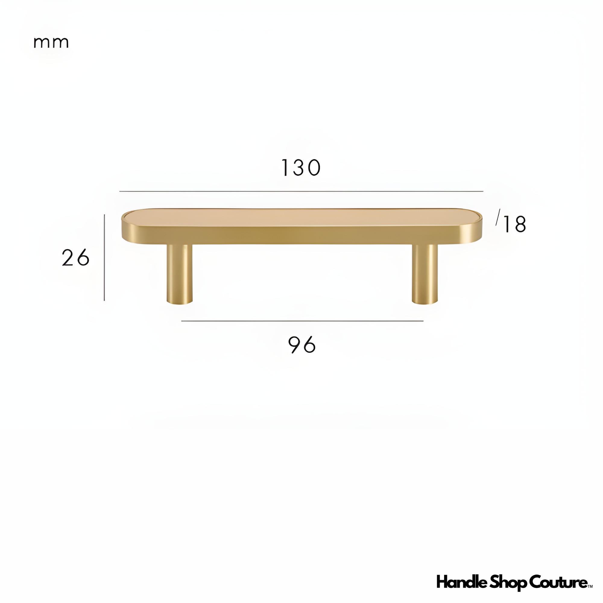 MILA / Solid Brass & Leather Handles - Handle Shop Couture