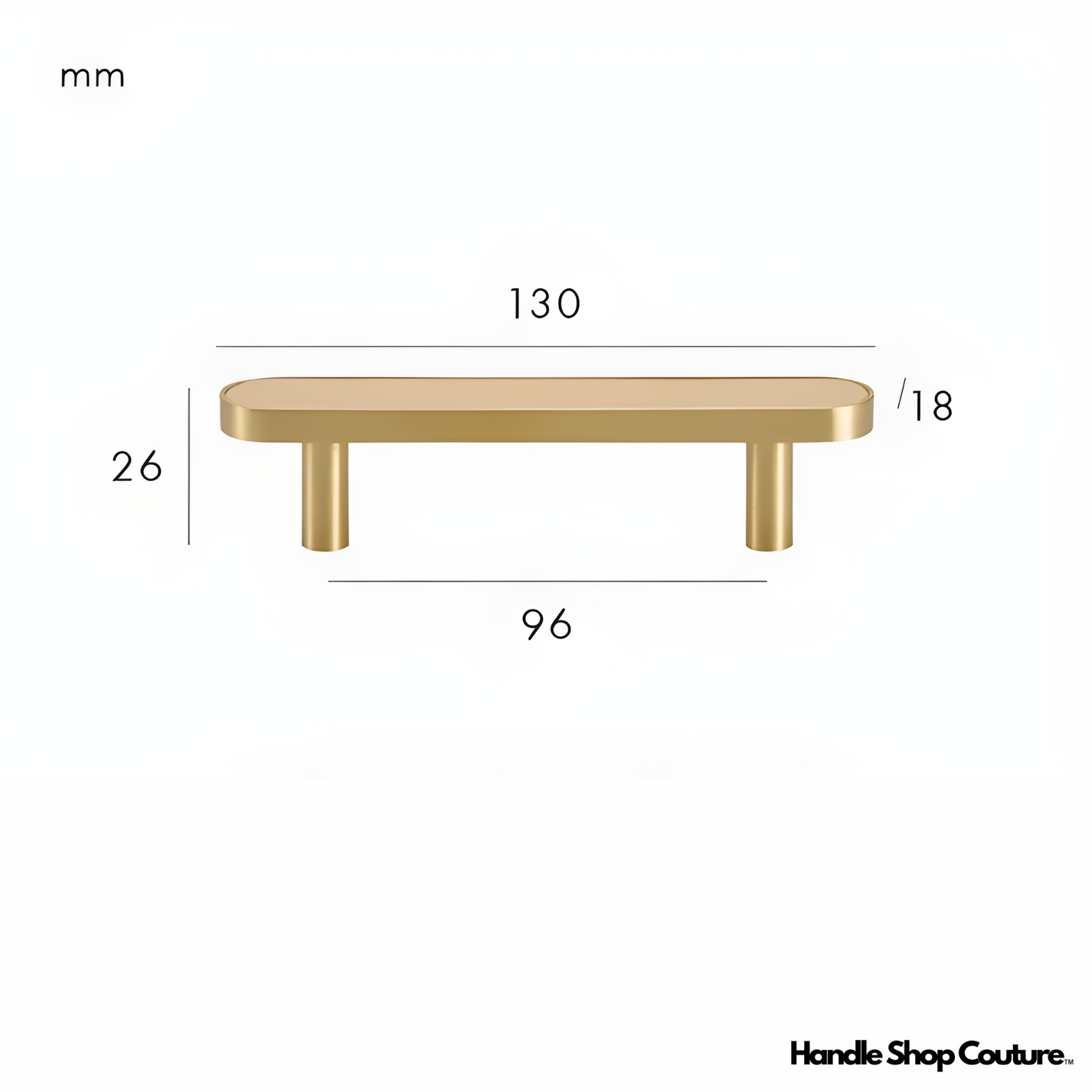 MILA / Solid Brass & Leather Handles - Handle Shop Couture