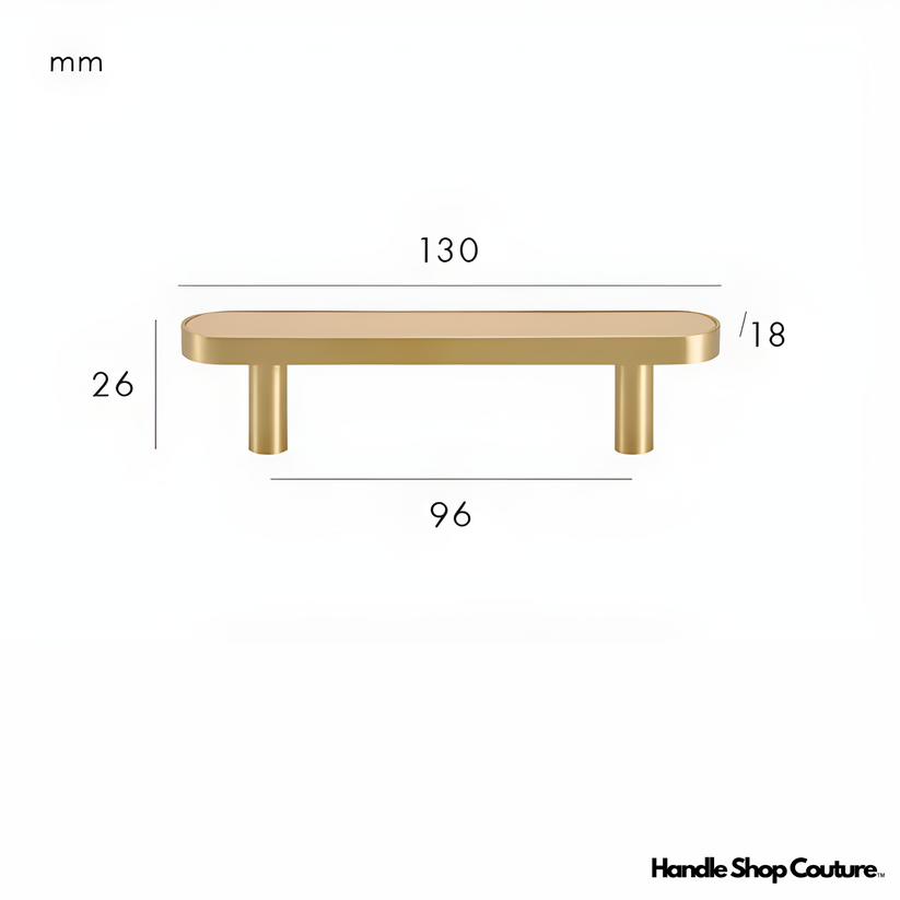 MILA / Solid Brass & Leather Handles - Handle Shop Couture