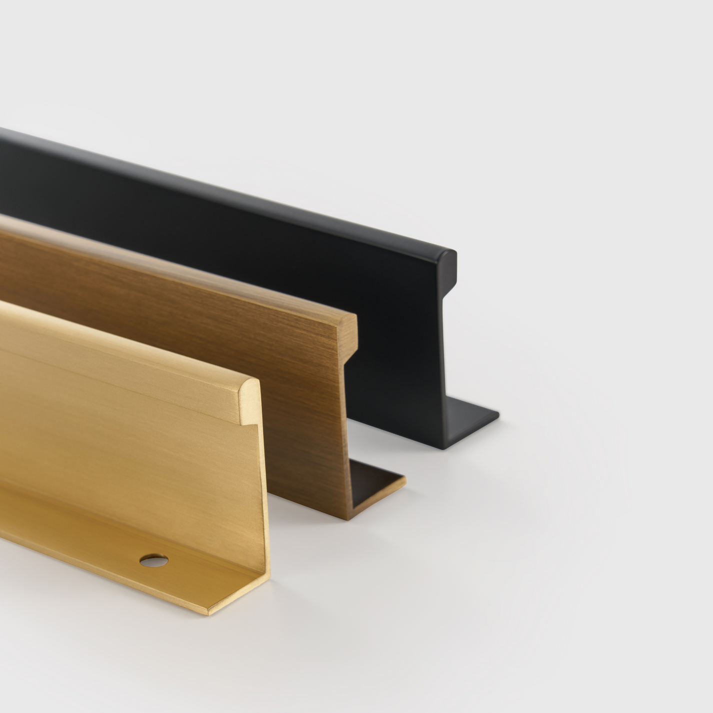 KURT/ Brass Cabinet Edge Pull - Handle Shop Couture