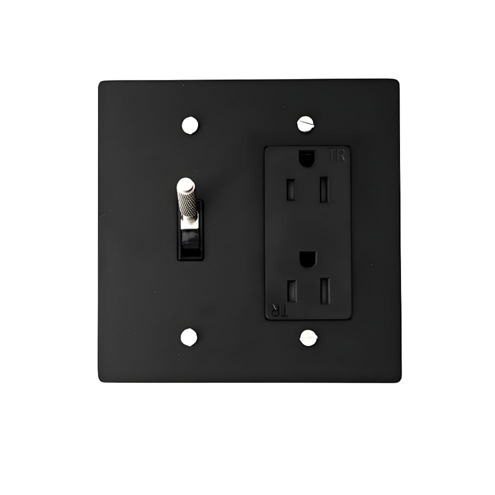 KLAS / Brass Mixed Dimmer Switch Outlet (2-Gang) - Handle Shop Couture