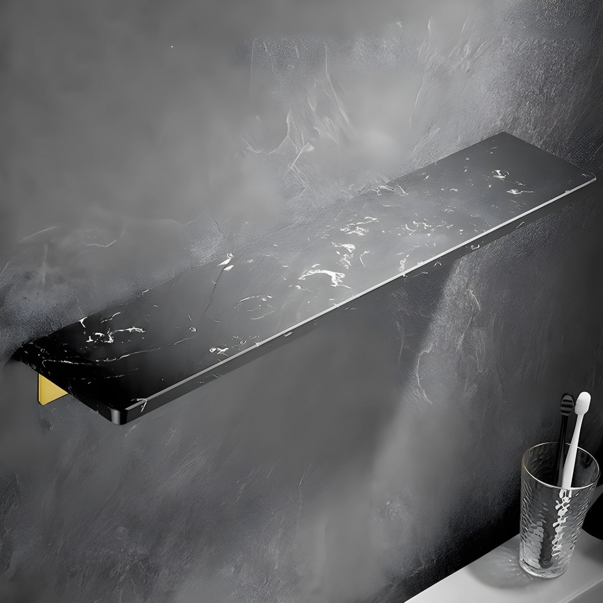 KILIAN / Marble & Brass Shelf - Handle Shop Couture