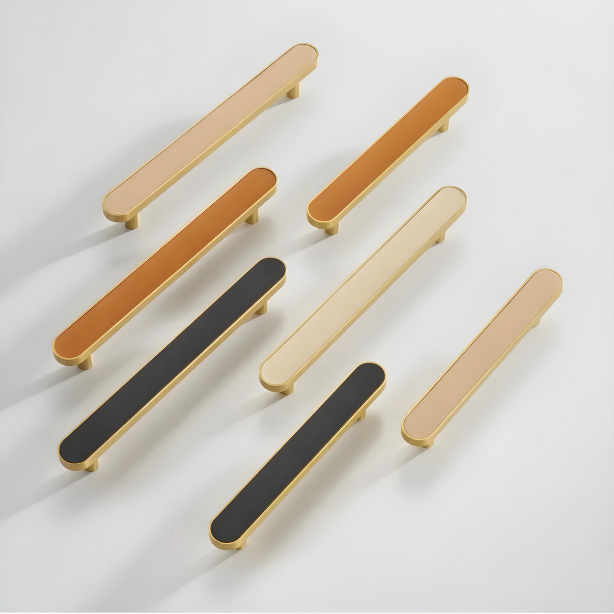 MILA / Solid Brass & Leather Handles - Handle Shop Couture