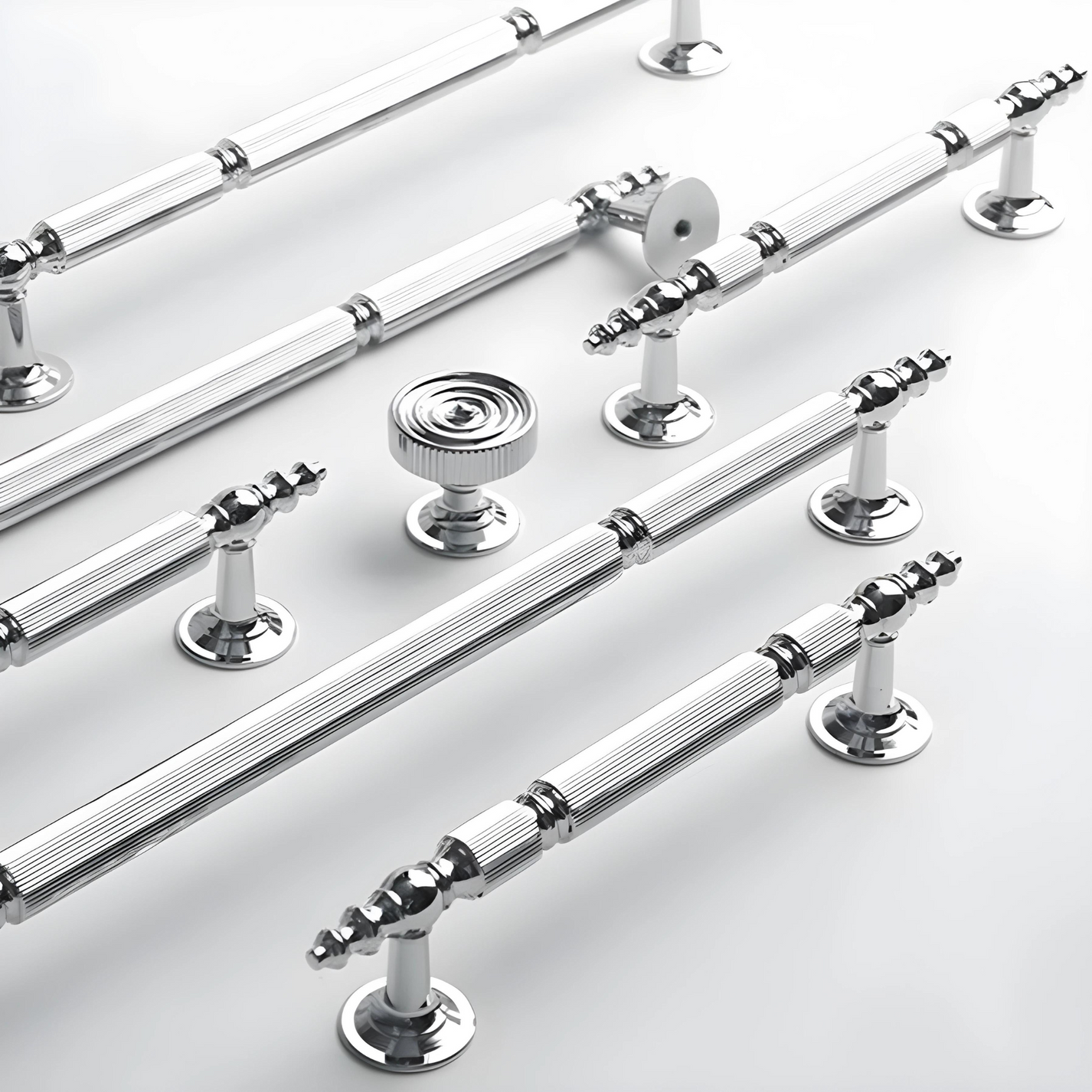 Guardia / Solid Brass Linear Knurled Handles | Handle Shop Couture ...