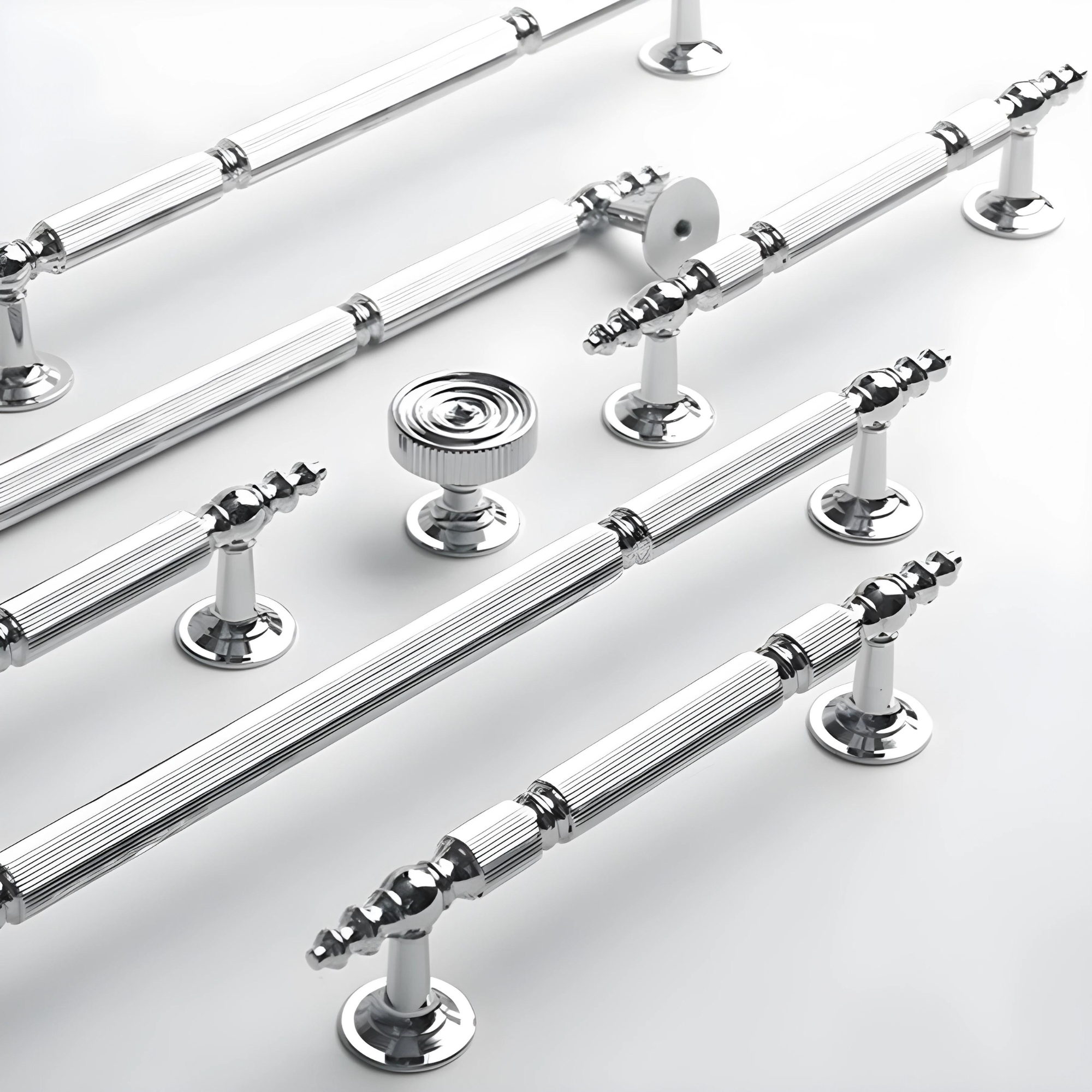 Guardia / Solid Brass Linear Knurled Handles | Handle Shop Couture ...