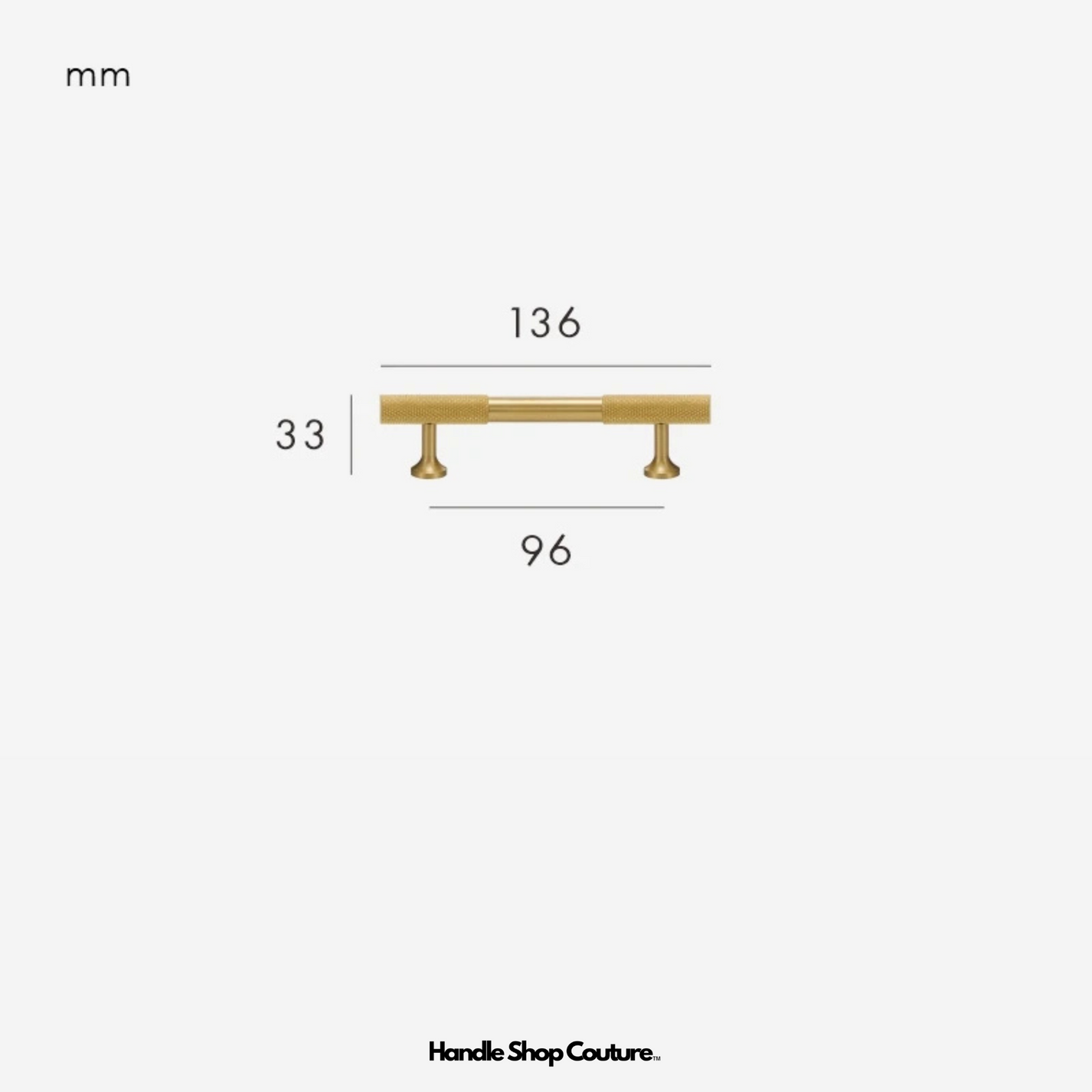 ROY / Solid Brass Knurled Handles - Handle Shop Couture