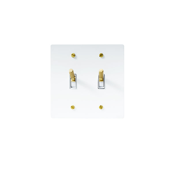 KLAS / Brass Light Switch (2-Gang) - Handle Shop Couture