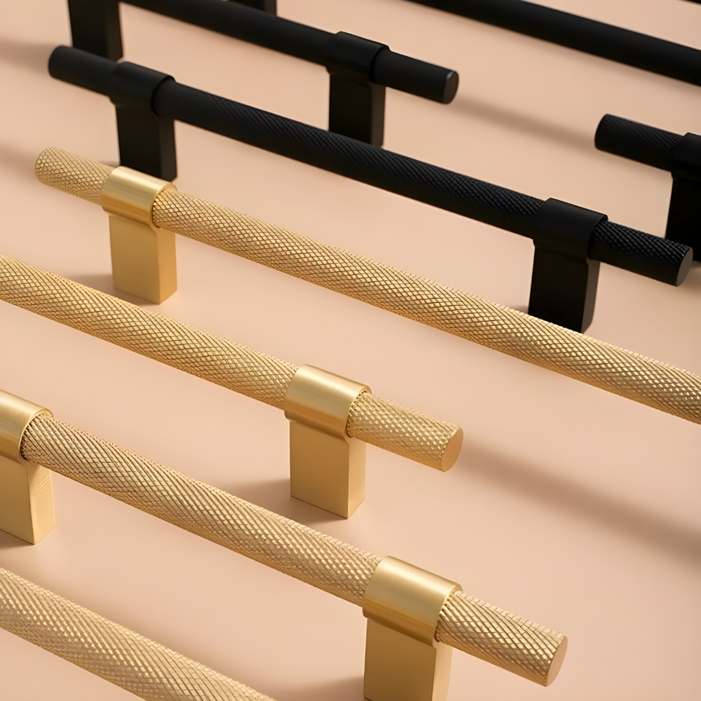 MEER / Solid Brass Knurled Handles | Handle Shop Couture - Handle Shop ...