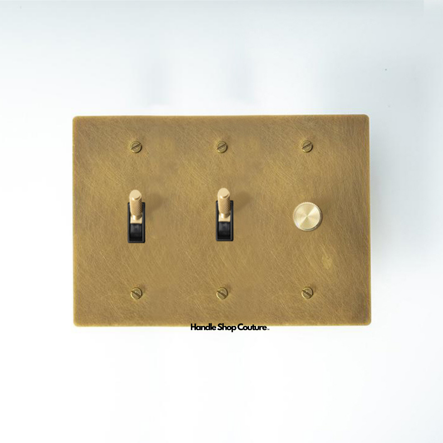 KLAS / Brass Mixed Dimmer Switch (3-Gang) - Handle Shop Couture