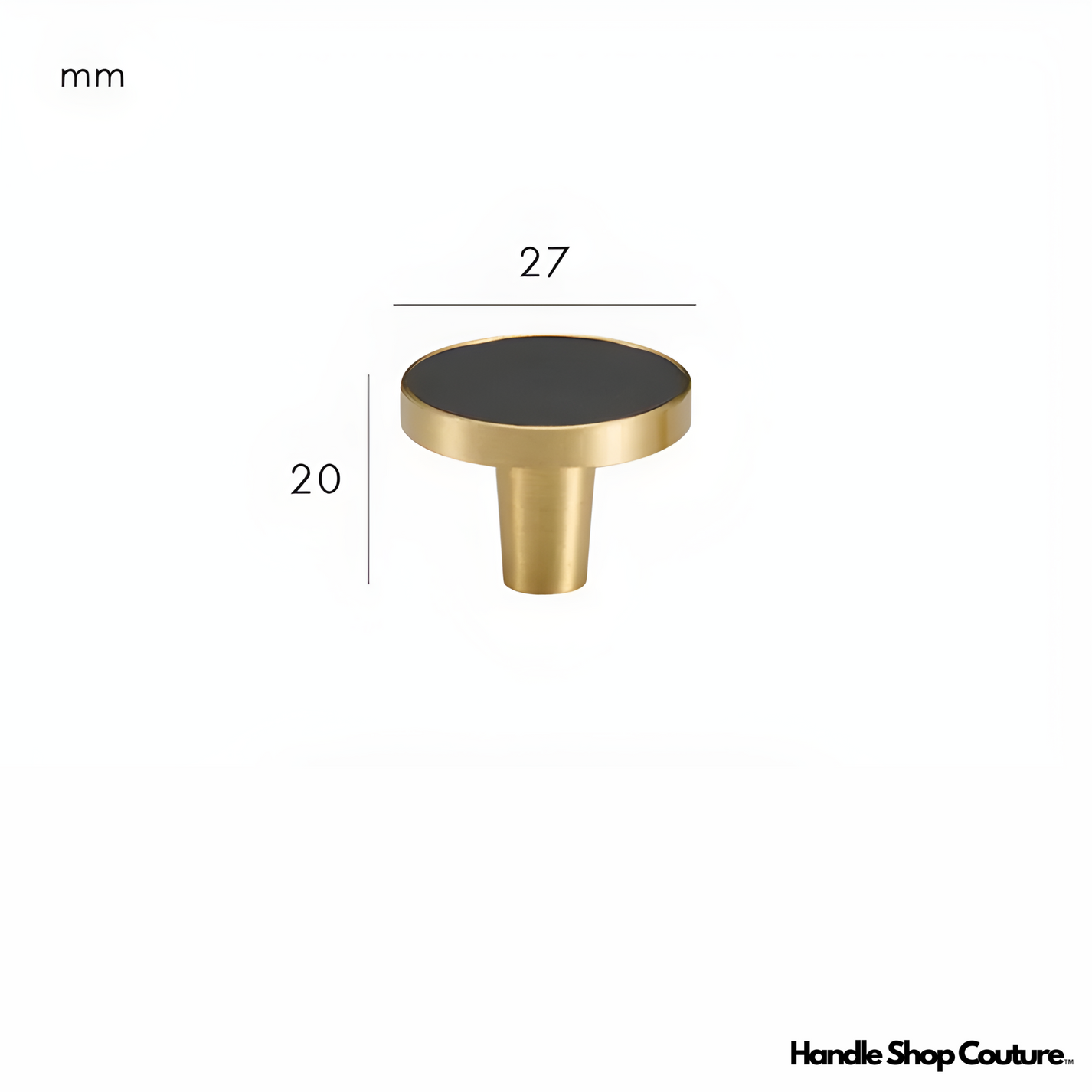 MILA / Solid Brass & Leather Knobs - Handle Shop Couture