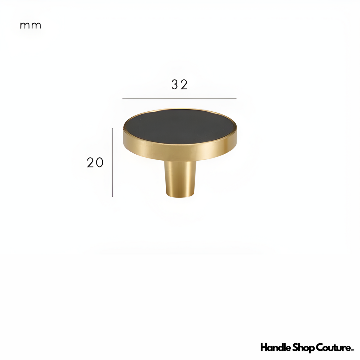 MILA / Solid Brass & Leather Knobs - Handle Shop Couture
