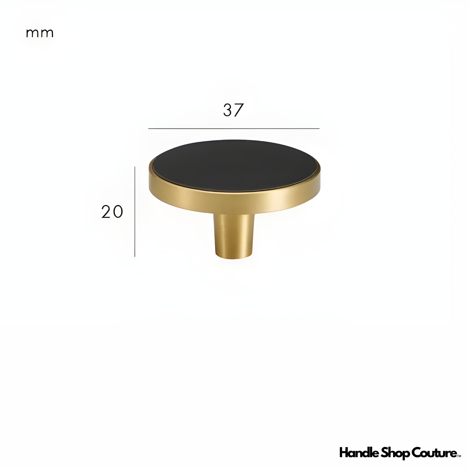 MILA / Solid Brass & Leather Knobs - Handle Shop Couture