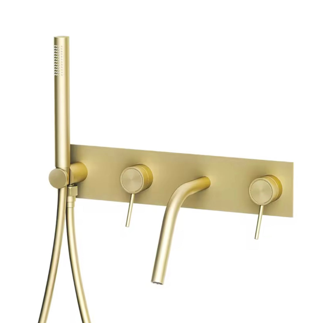 ARADA Wall-Mounted Brass Bathtub System - Handle Shop Couture