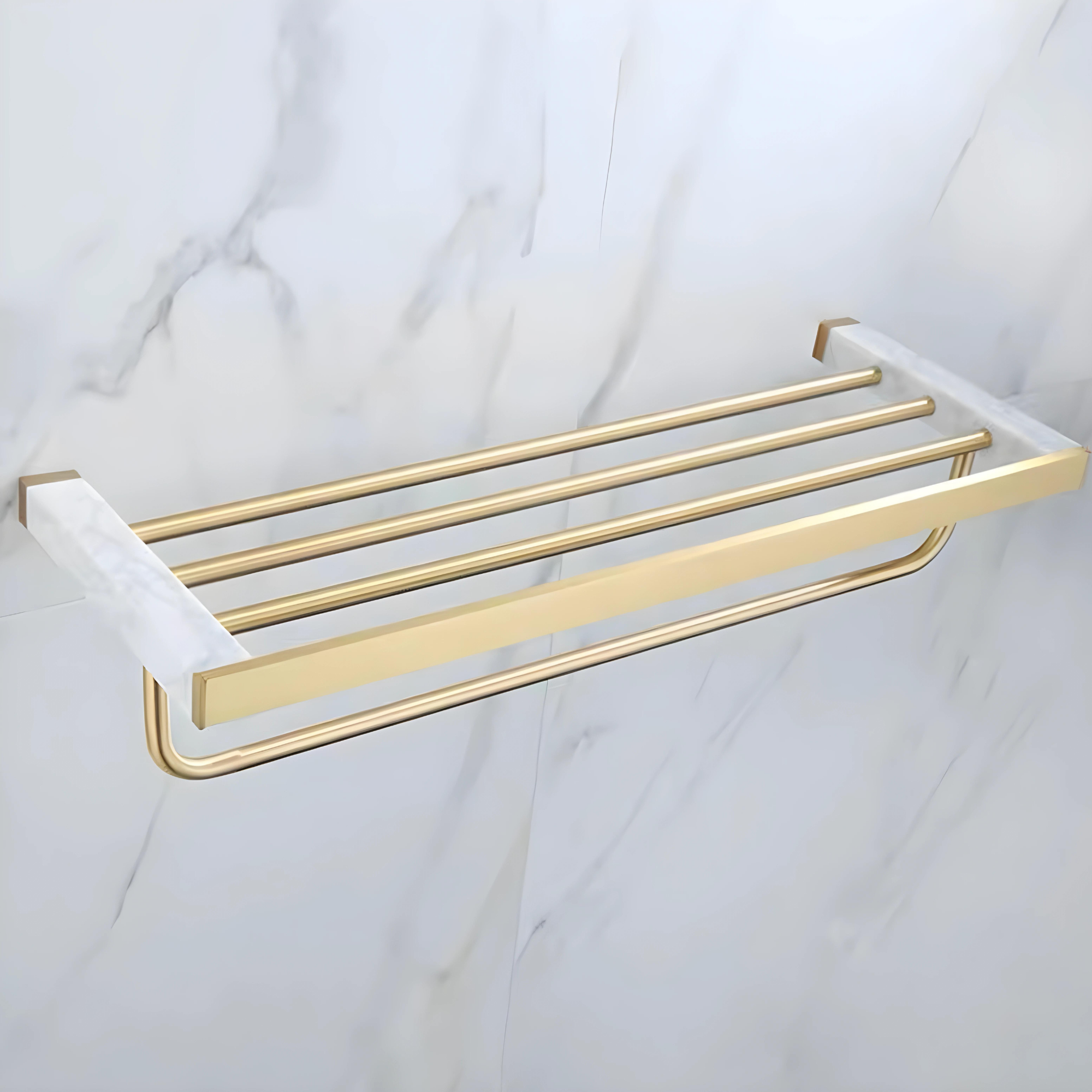 REIS / Marble & Brass Towel Rack - Handle Shop Couture