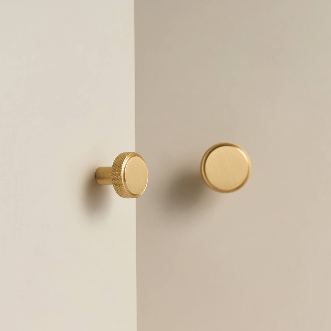 VOULA / Knurled Brass Knobs - Handle Shop Couture