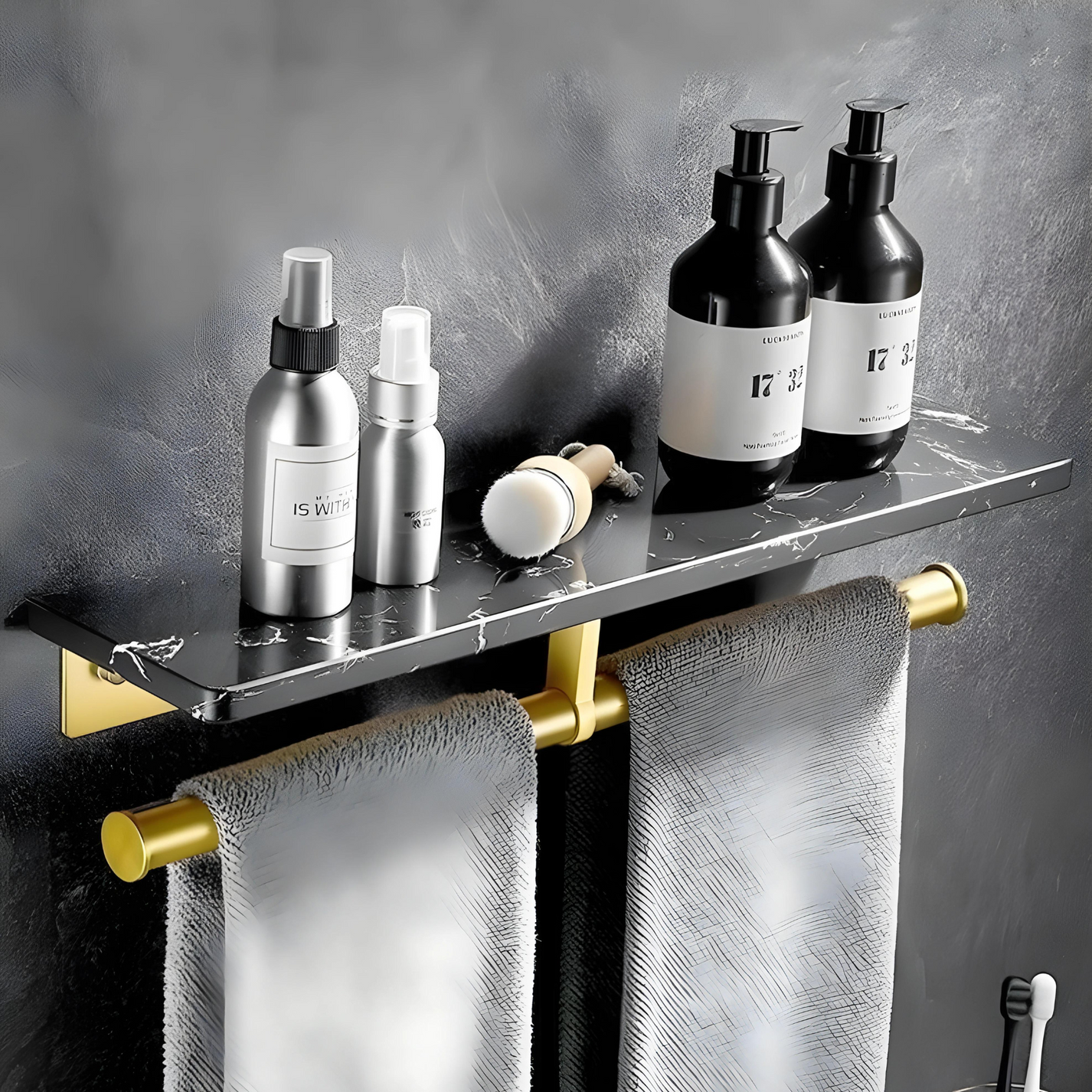 KILIAN / Marble & Brass Shelf - Handle Shop Couture
