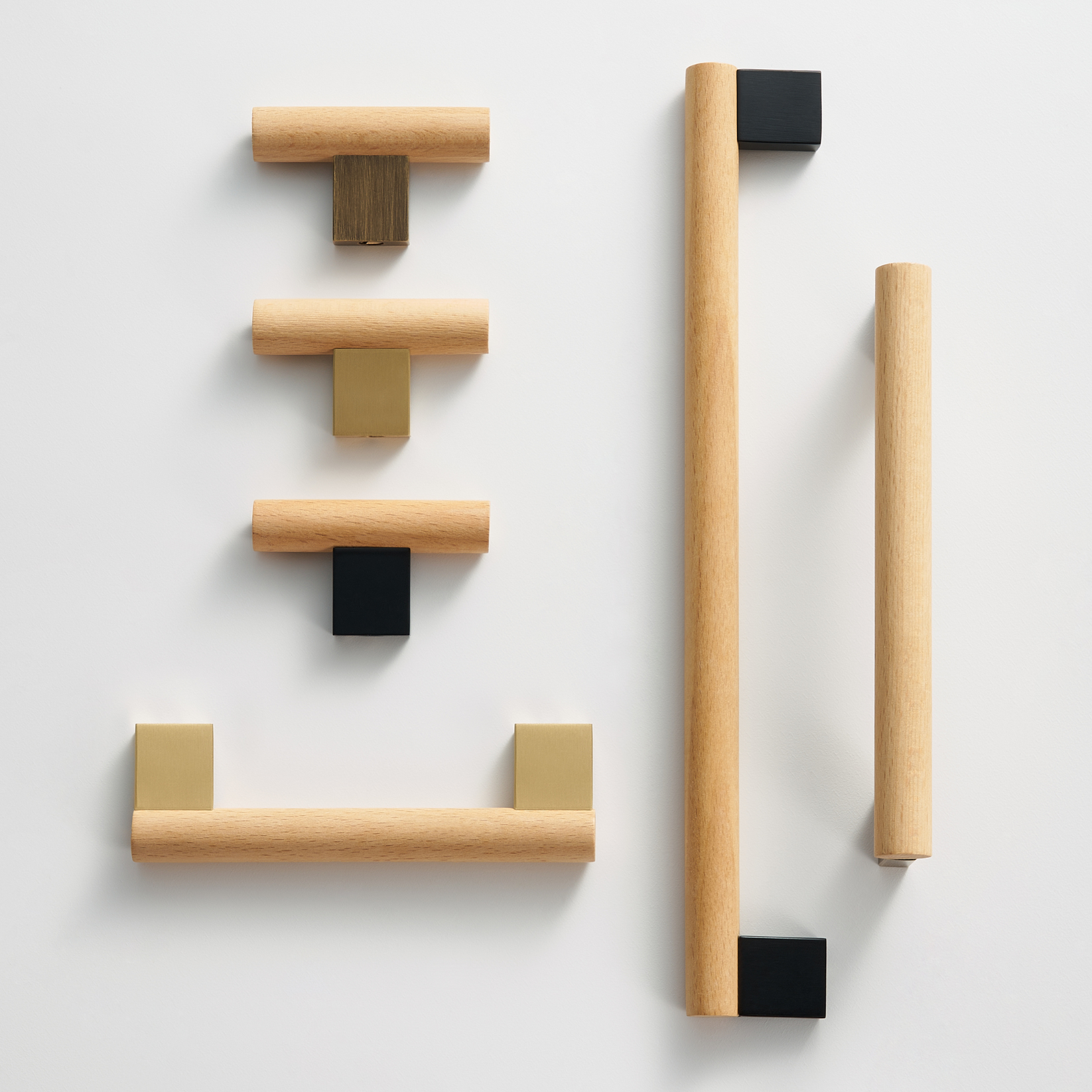 MIRAGE / Beech Wood & Solid Brass Handles - Handle Shop Couture