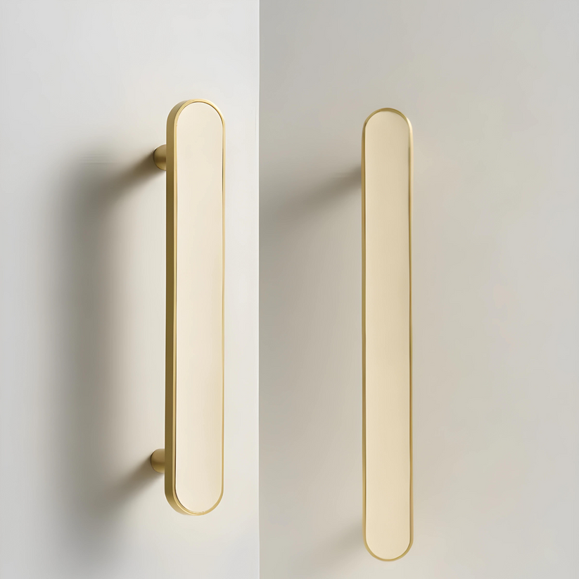 MILA / Solid Brass & Leather Handles - Handle Shop Couture