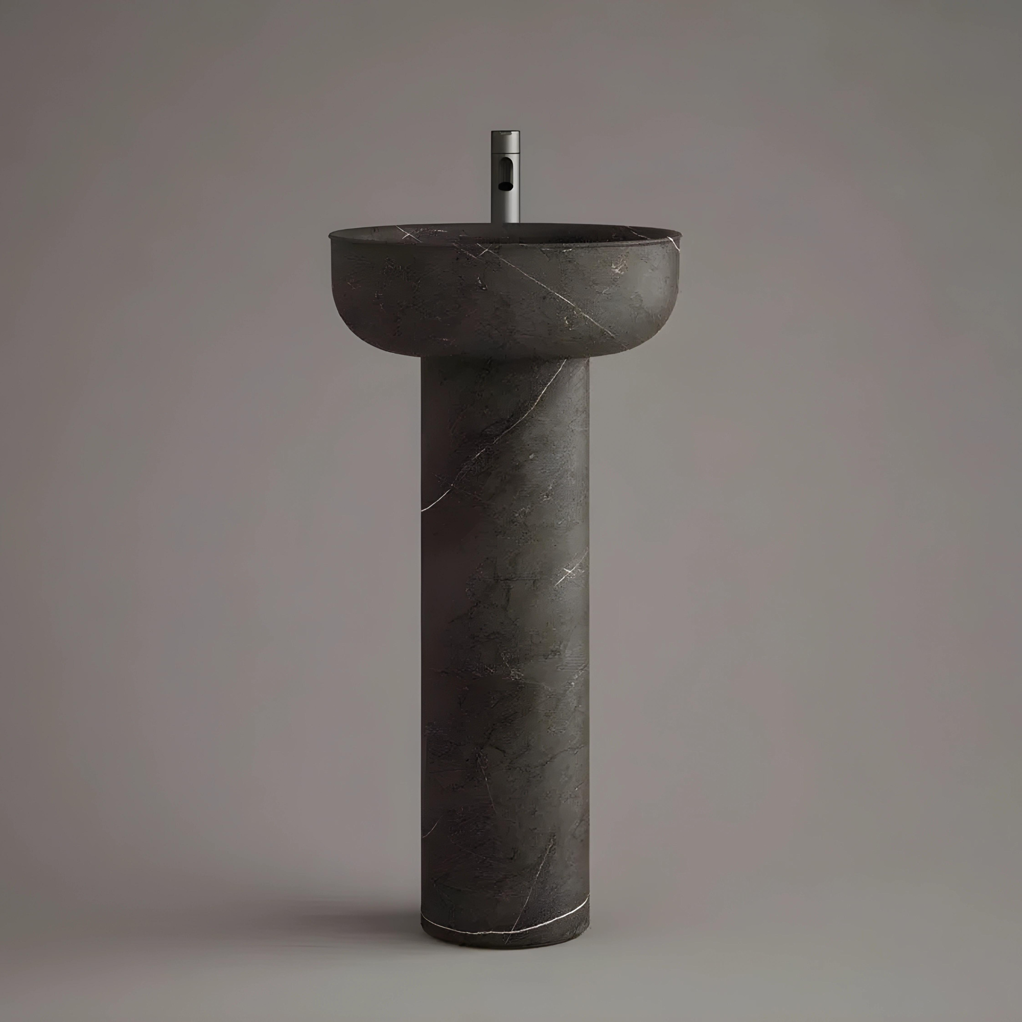 ZECH / Round Freestanding Marble Basin - Handle Shop Couture