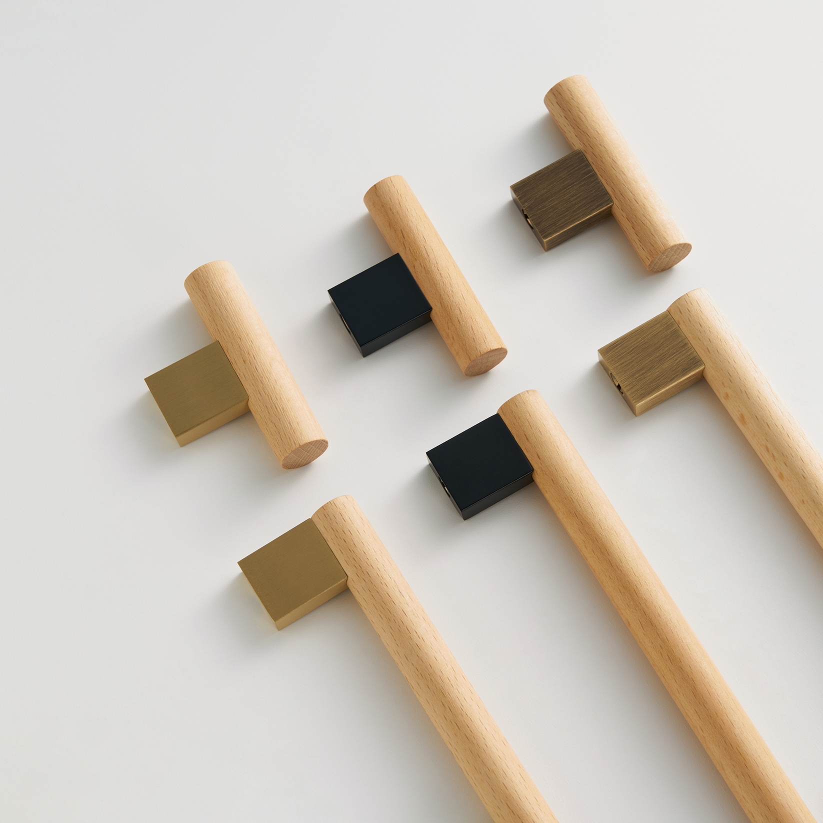MIRAGE / Beech Wood & Solid Brass Handles - Handle Shop Couture