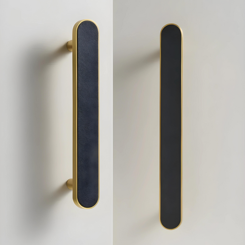 MILA / Solid Brass & Leather Handles - Handle Shop Couture