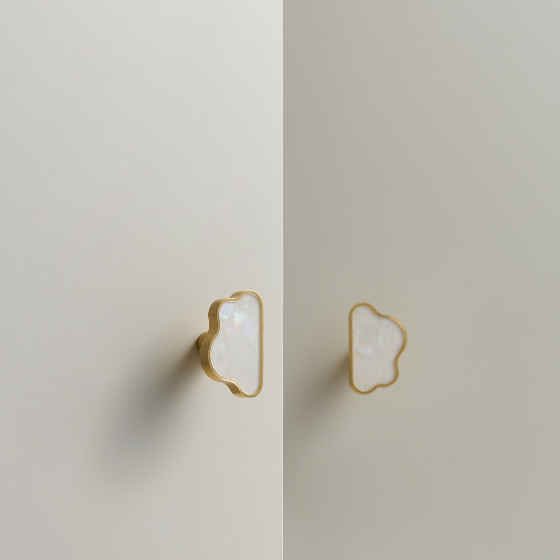 ONYX CLOUD / Solid Brass Knob - Handle Shop Couture