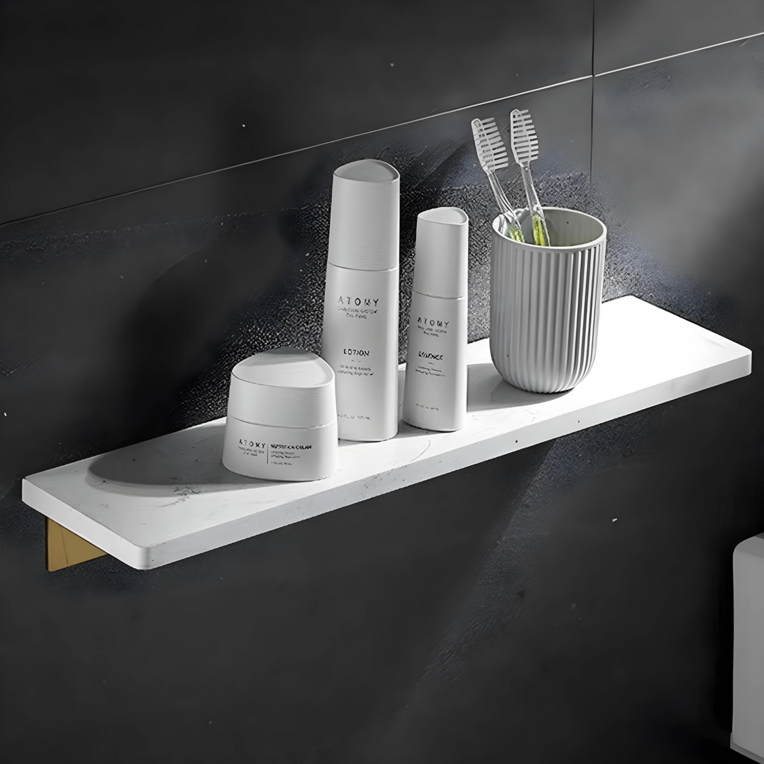 KILIAN / Marble & Brass Shelf - Handle Shop Couture