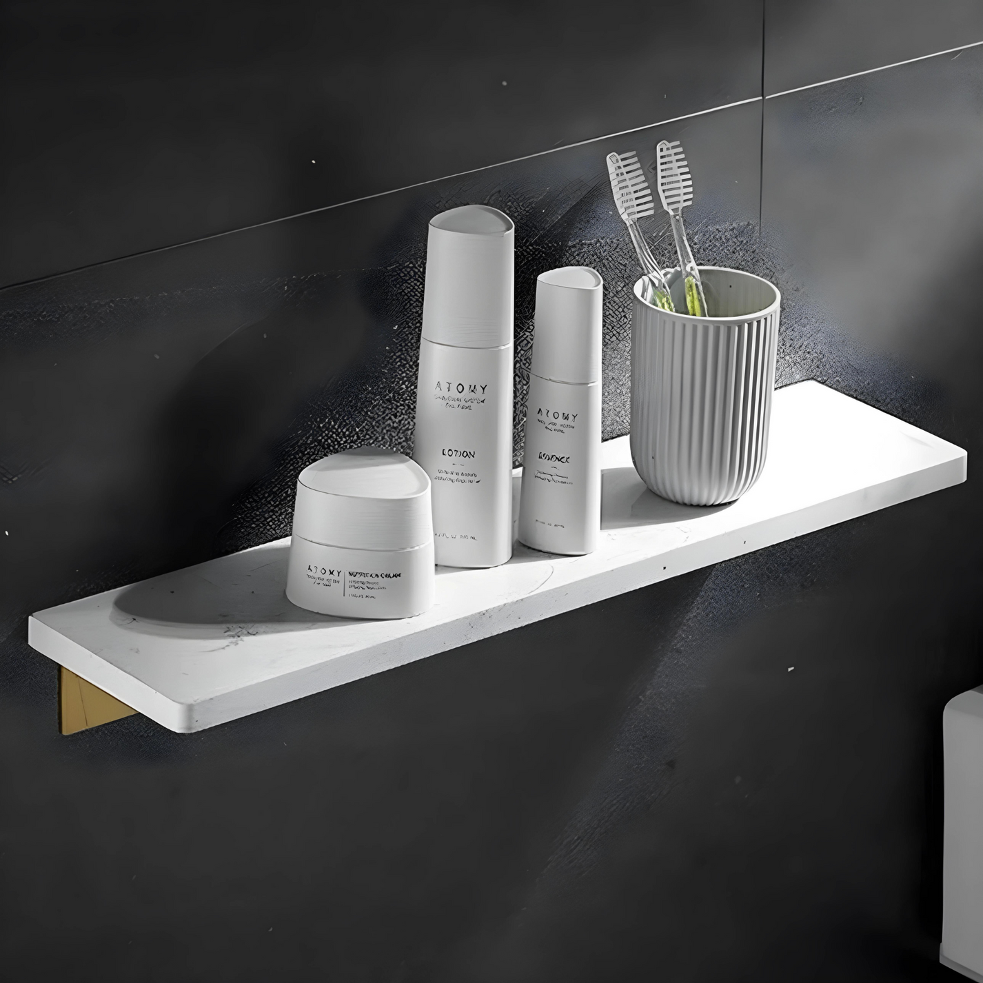KILIAN / Marble & Brass Shelf - Handle Shop Couture