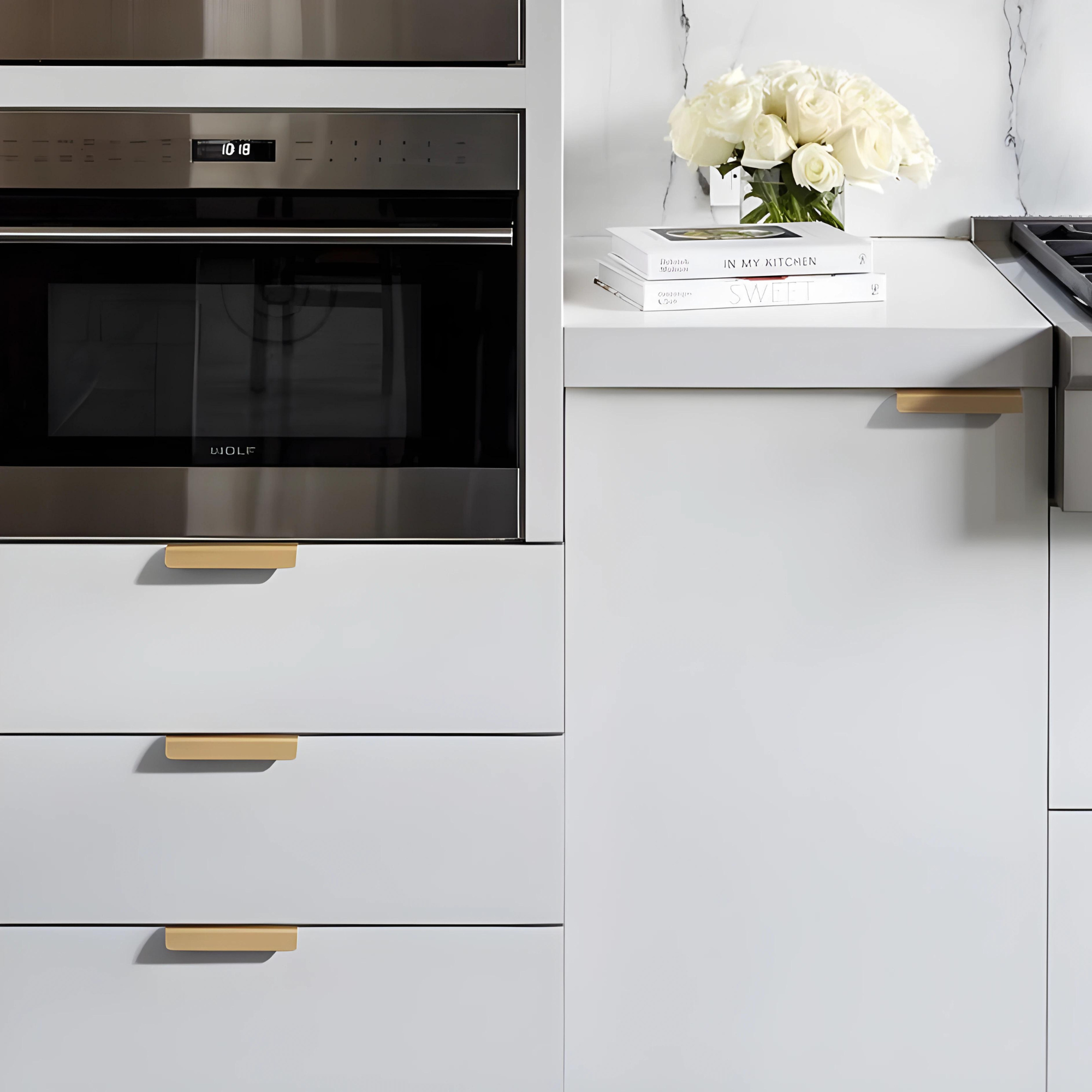MEGE / Solid Brass Cabinet Edge Pull - Handle Shop Couture