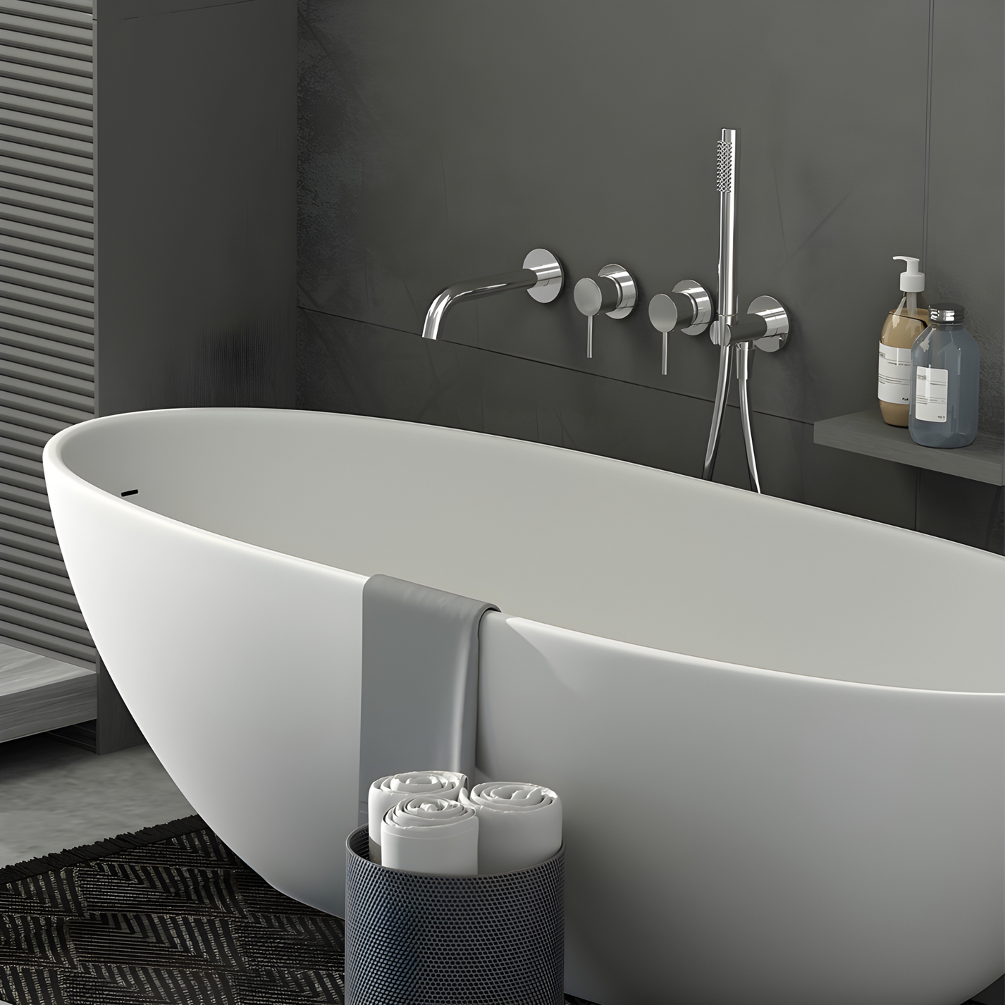 AQUAGRACE / Wall-Mounted Bathtub Embedded Faucet - Handle Shop Couture