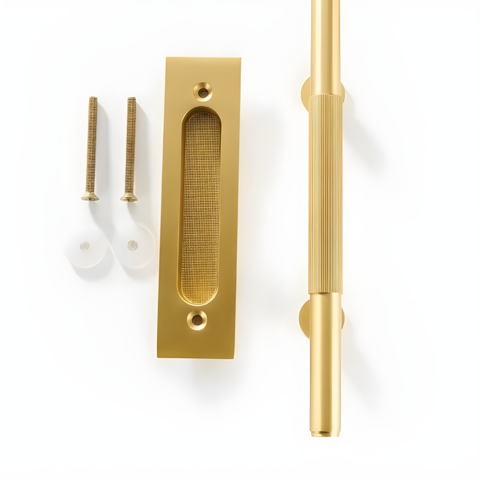 MARBELLA / Solid Brass Barn Door Pull Handles | Handle Shop Couture ...