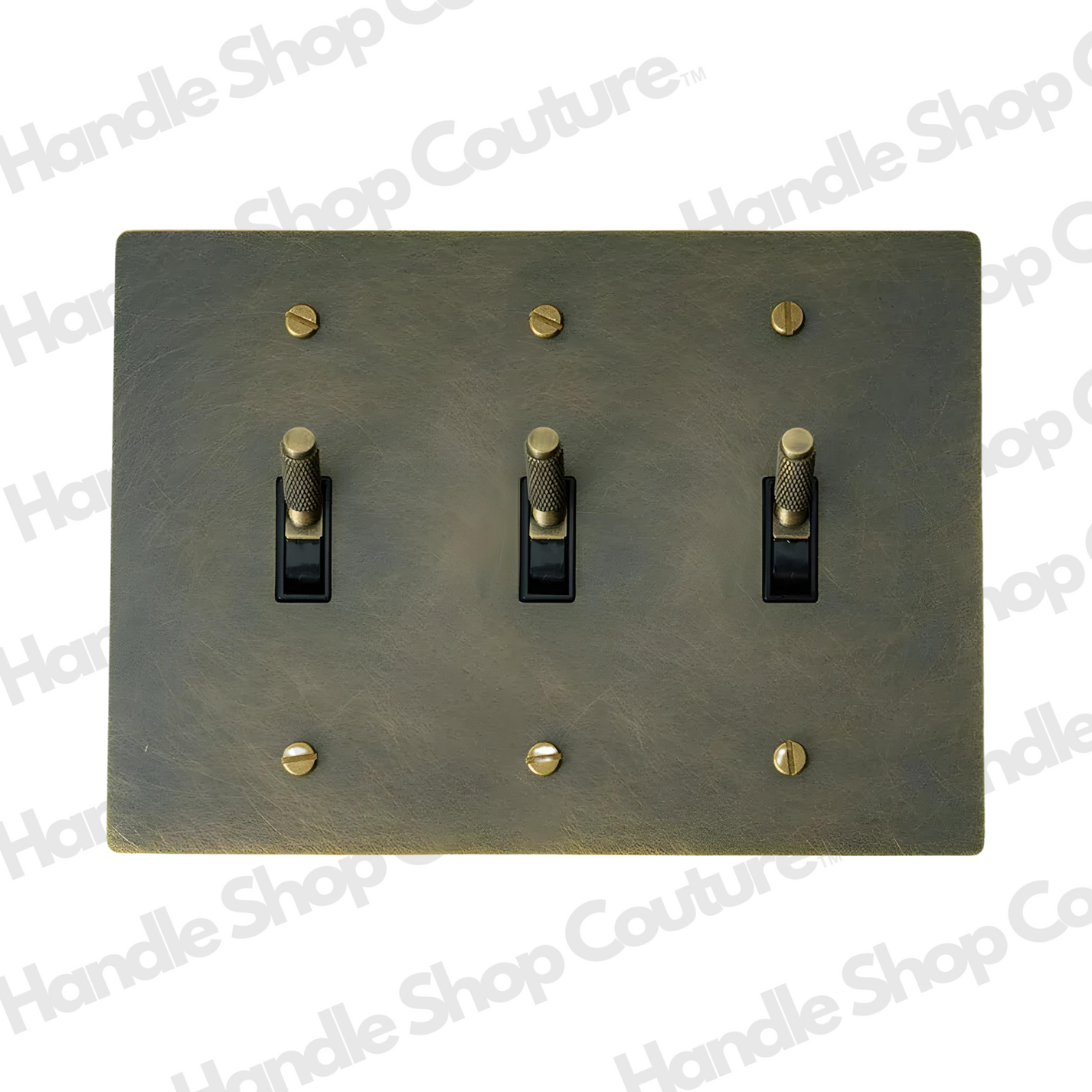 KLAS / Brass Light Switch (3-Gang) - Handle Shop Couture