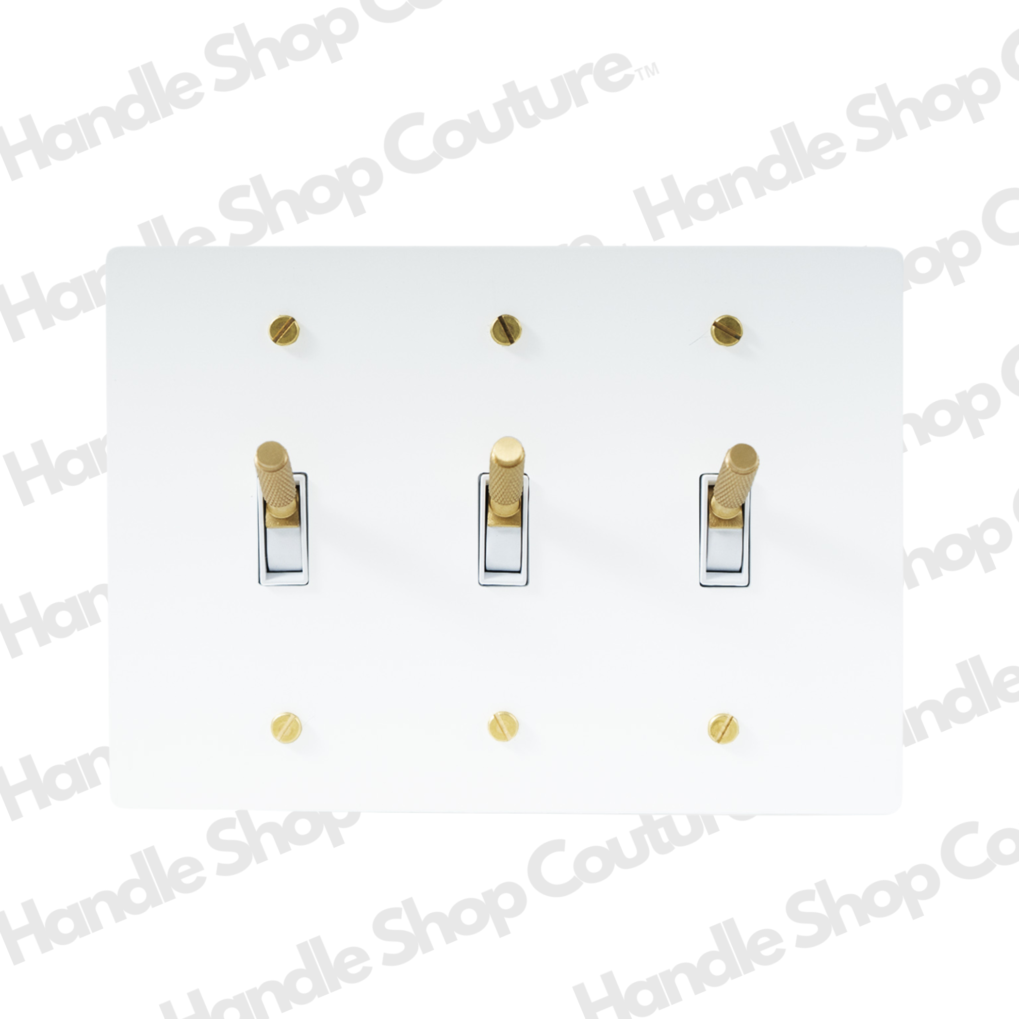 KLAS / Brass Light Switch (3-Gang) - Handle Shop Couture