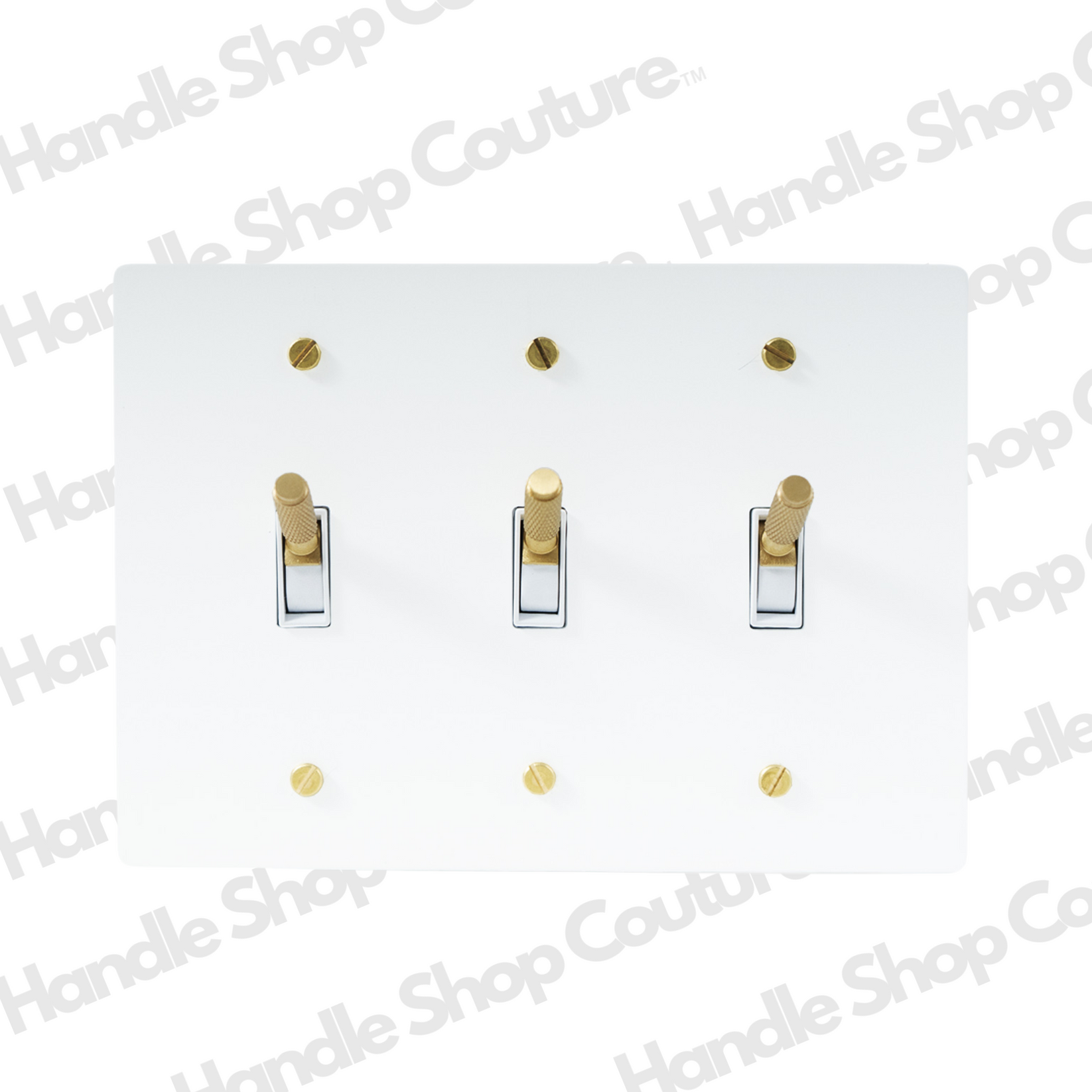 KLAS / Brass Light Switch (3-Gang) - Handle Shop Couture