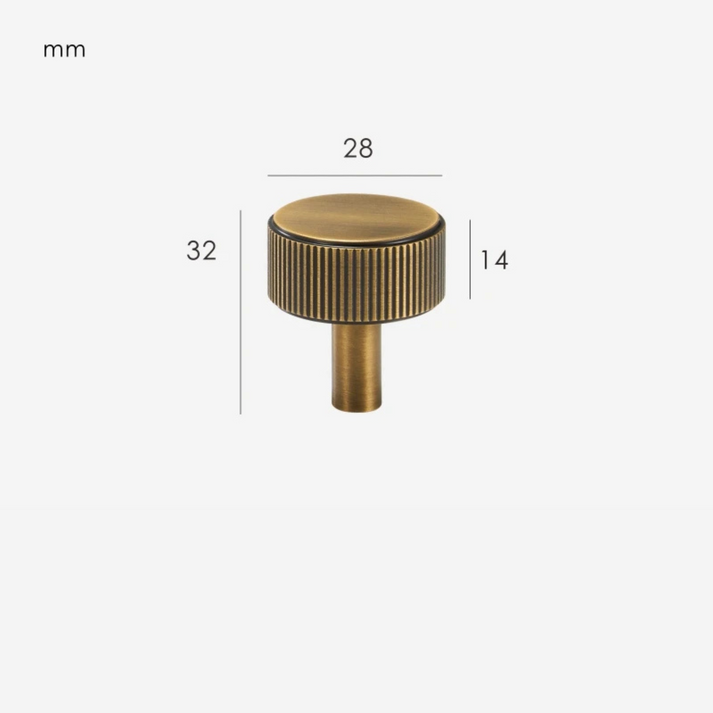 SOLID BRASS HANDLES / LINEAR KNURL - Handle Shop Couture
