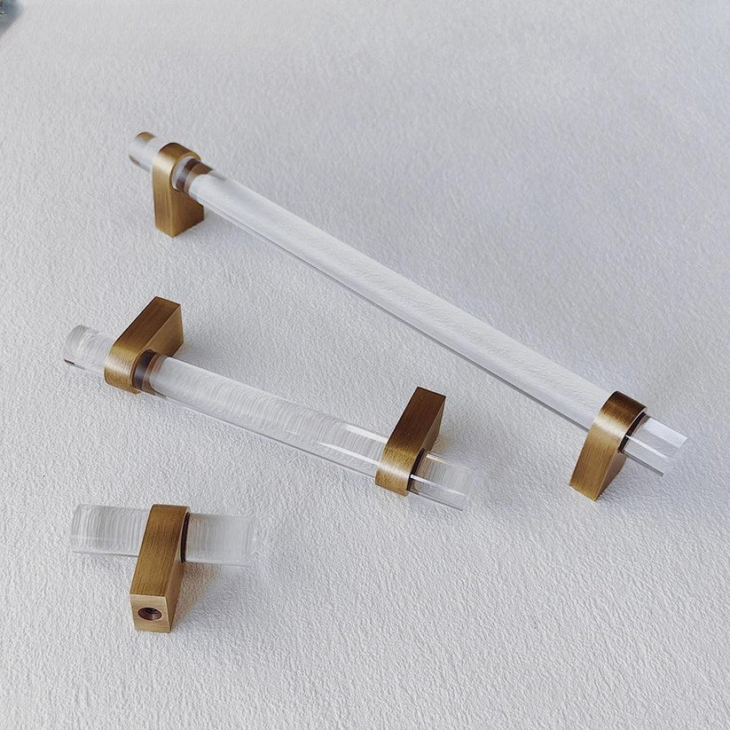 ELM / Acrylic & Brass Handles | Handle Shop Couture - Handle Shop Couture