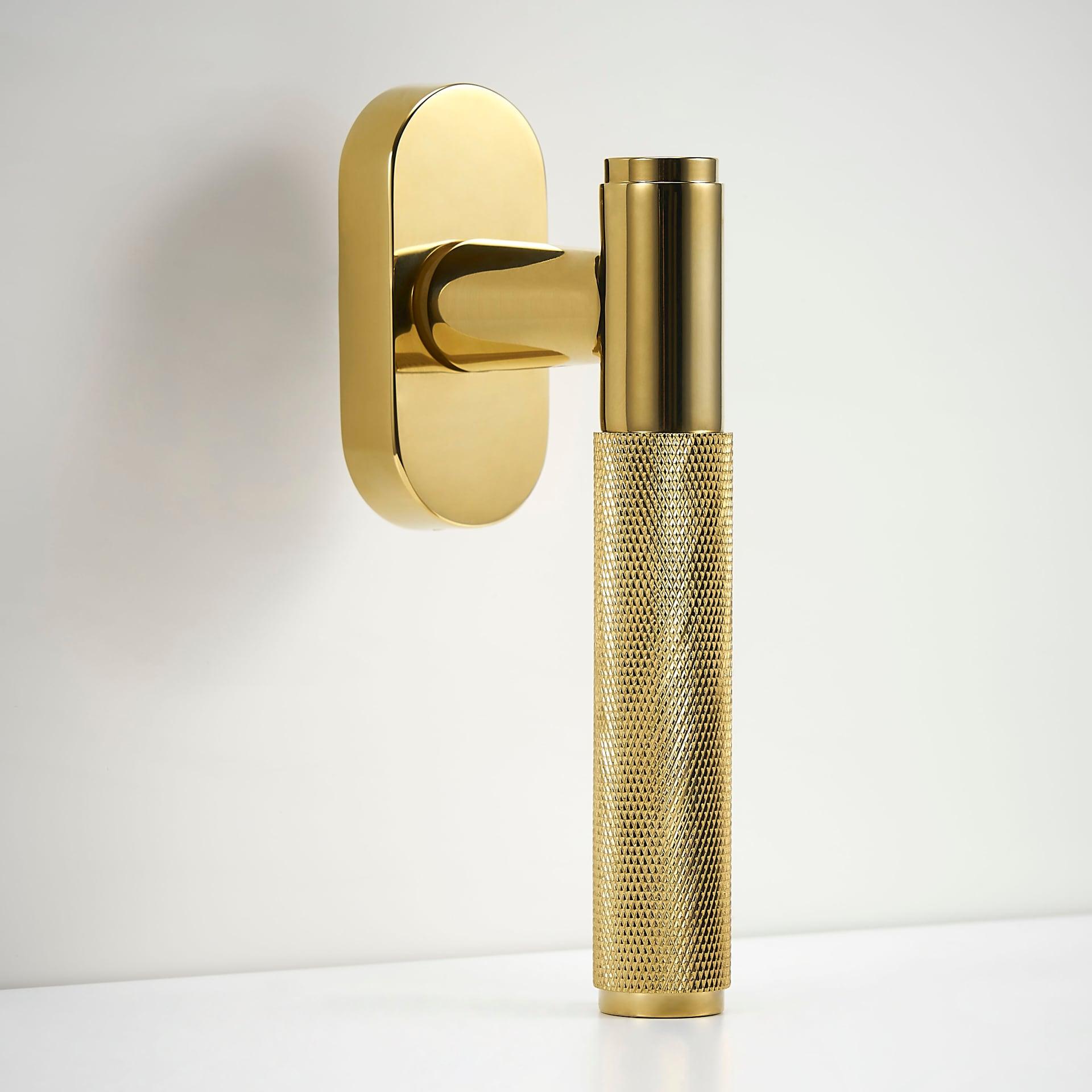 MISTRA / Tilt and Turn Knurled Brass Window Handles - Handle Shop Couture