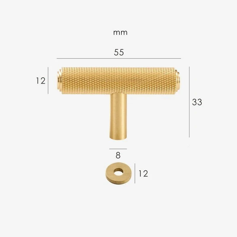 SOLID BRASS HANDLES / LINEAR KNURL - Handle Shop Couture
