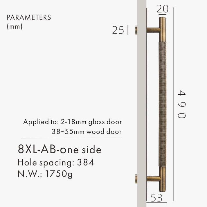 XANDRA / Double-Sided Door Pulls with Backplate | Handle Shop Couture ...