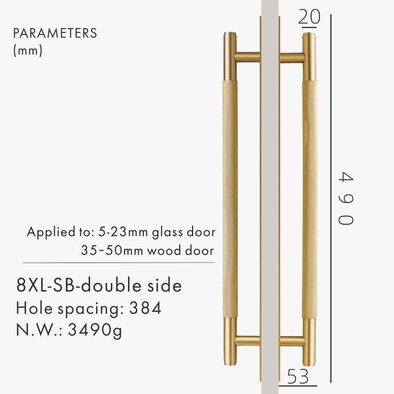 XANDRA / Double-Sided Door Pulls with Backplate | Handle Shop Couture ...