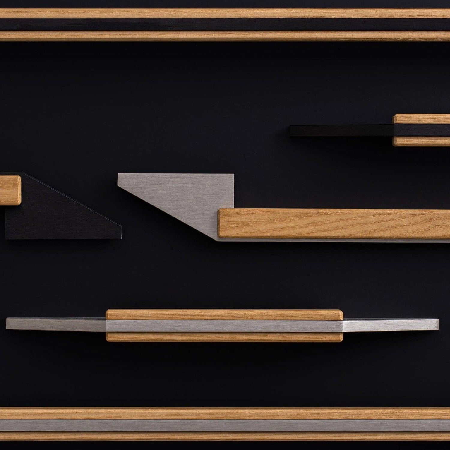 Aegean - Long Beech Wood & Metal Pull Handles - Handle Shop Couture