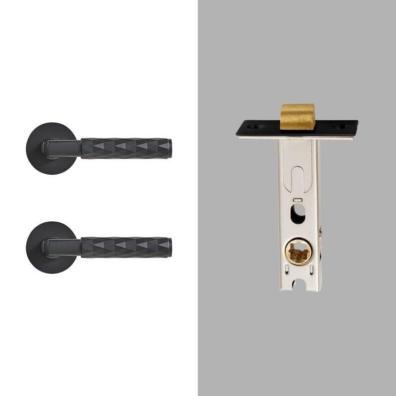 DIAMANTE / Solid Brass Lever Door Handles & Lock Set - Handle Shop Couture