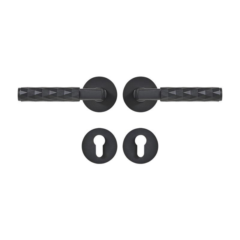 DIAMANTE / Solid Brass Lever Door Handles & Lock Set - Handle Shop Couture